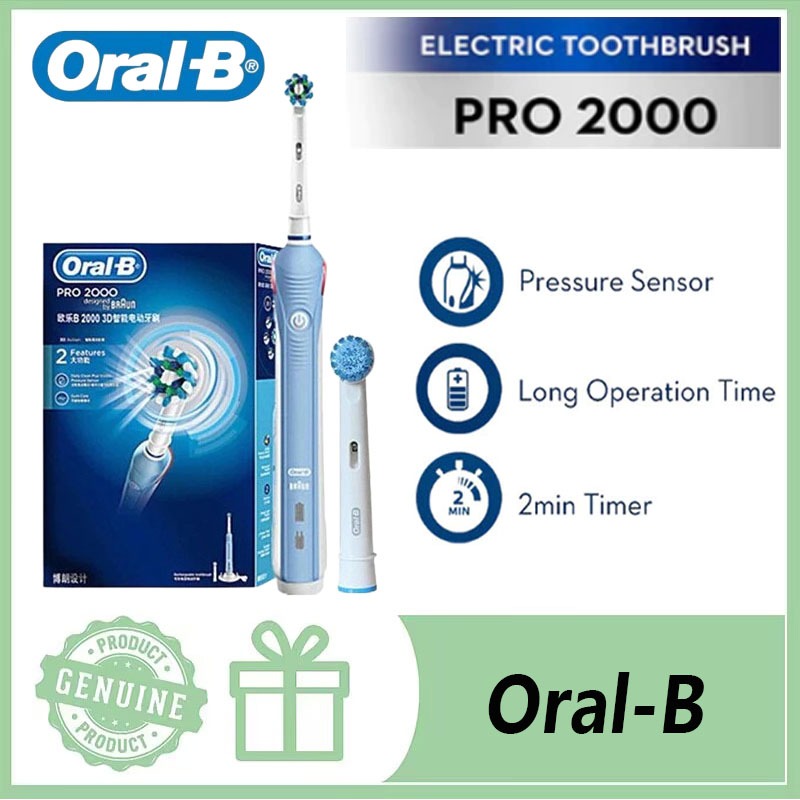 Oral B Pro 2000 3D Intelligent Toothbrush Pressure Sensor with 2 ...