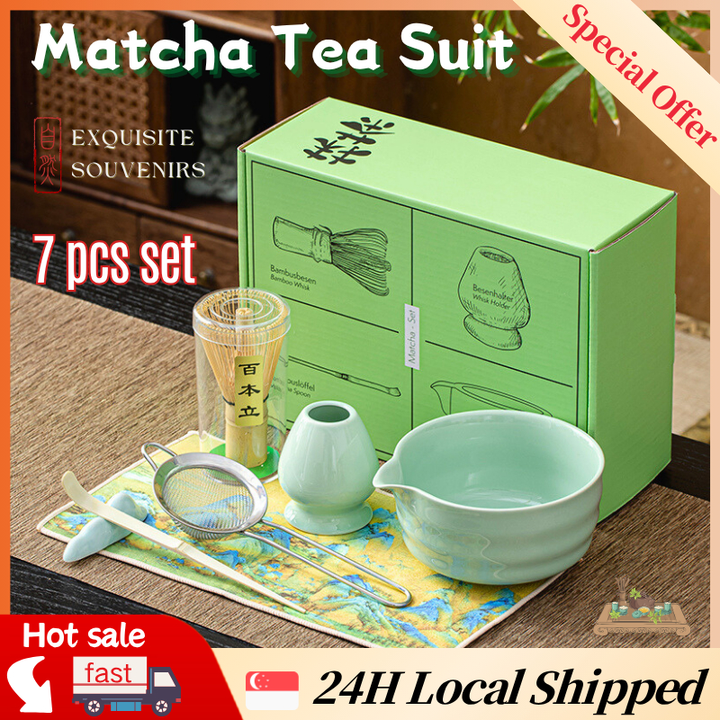 Japanese Ceremony Matcha Tea Set 4/7Pc Kit Matcha Bowl Whisk Set Tool ...