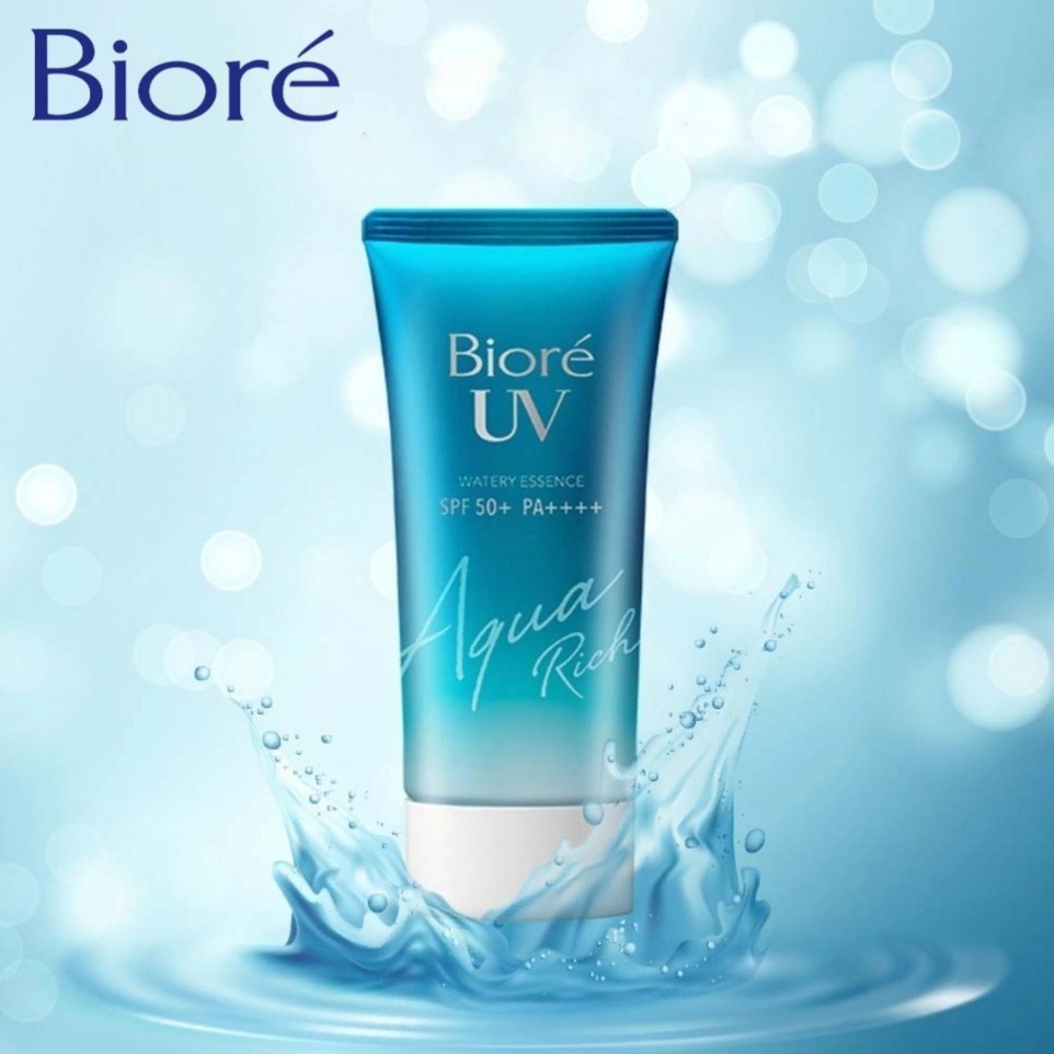 BIORE UV Sunscreen Aqua Rich Watery Essence/Gel Rich Water SPF 50+ PA 50ml | Shopee Singapore