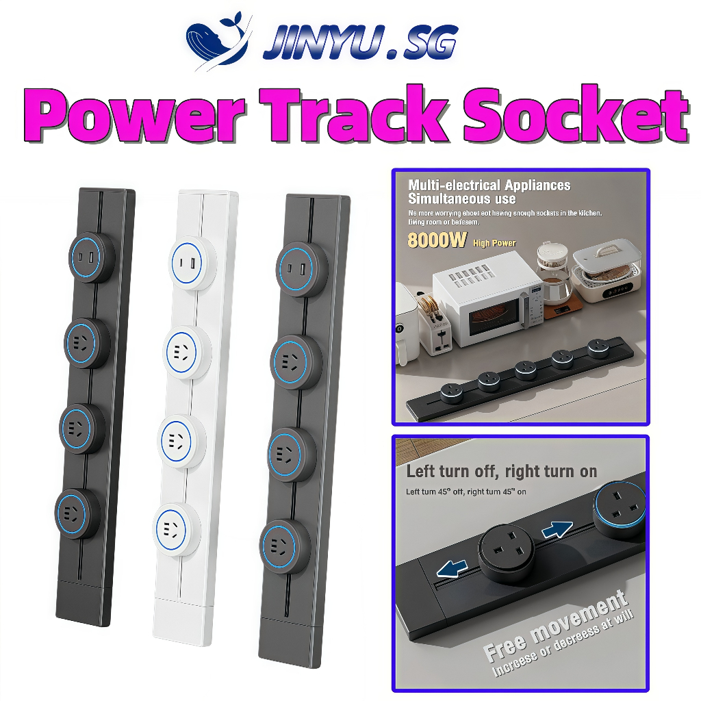 Power Track Sockets With Socket 8000w Universal Power Track Socket ...