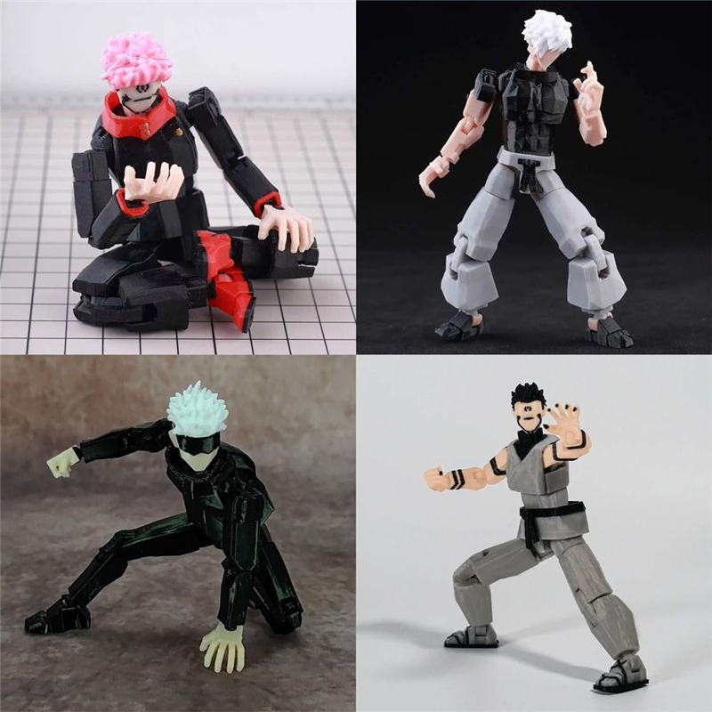 3D Printed Jujutsu Kaisen Figures Multi-Jointed Shapeshift Gojo Satoru ...