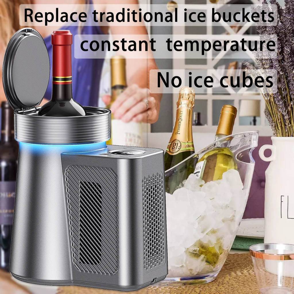 Ice Bucket 0-20℃ Temperature Control Champagne Bucket Sparkling Wine ...