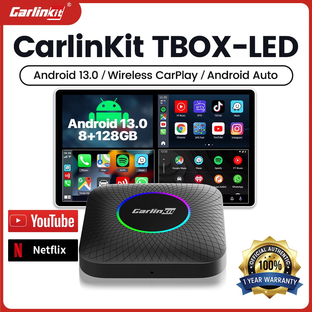 2025 CarlinKit Ai Box 8GB+128GB Android 13 Car TV Box Android Auto CarPlay Wireless Adapter ...