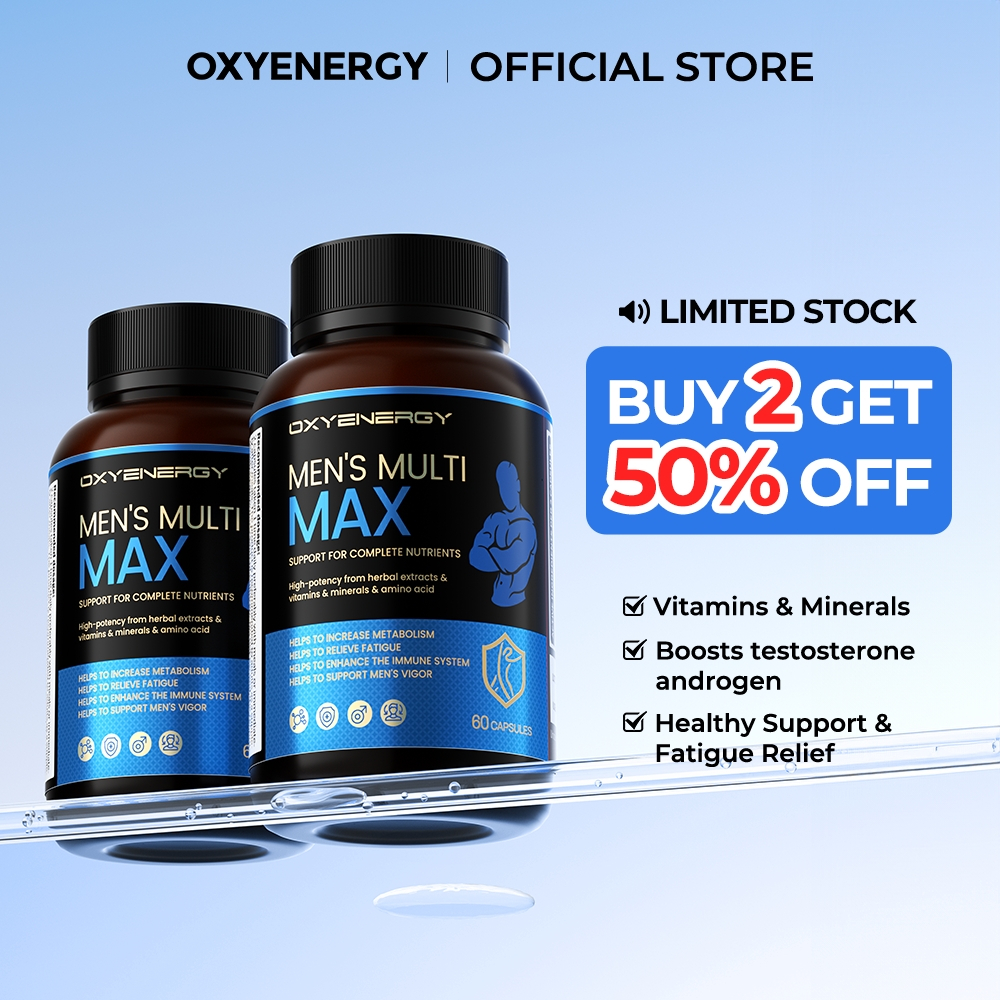 Oxyenergy Men's Multi Max Capsule Vitamins VB VD Zinc Magnesium L ...