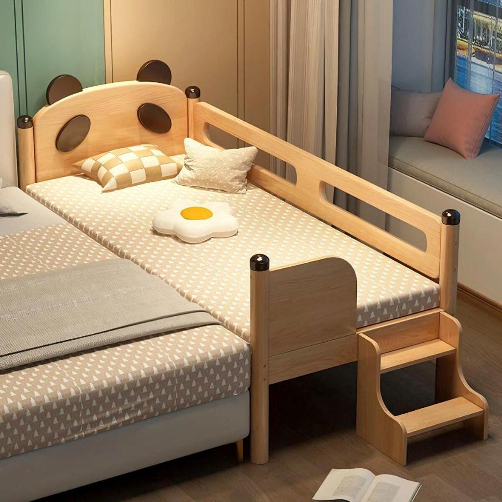 Baby Cot Single Bed For Babies Solid Wood Toddler Bed Rubber Wood ...