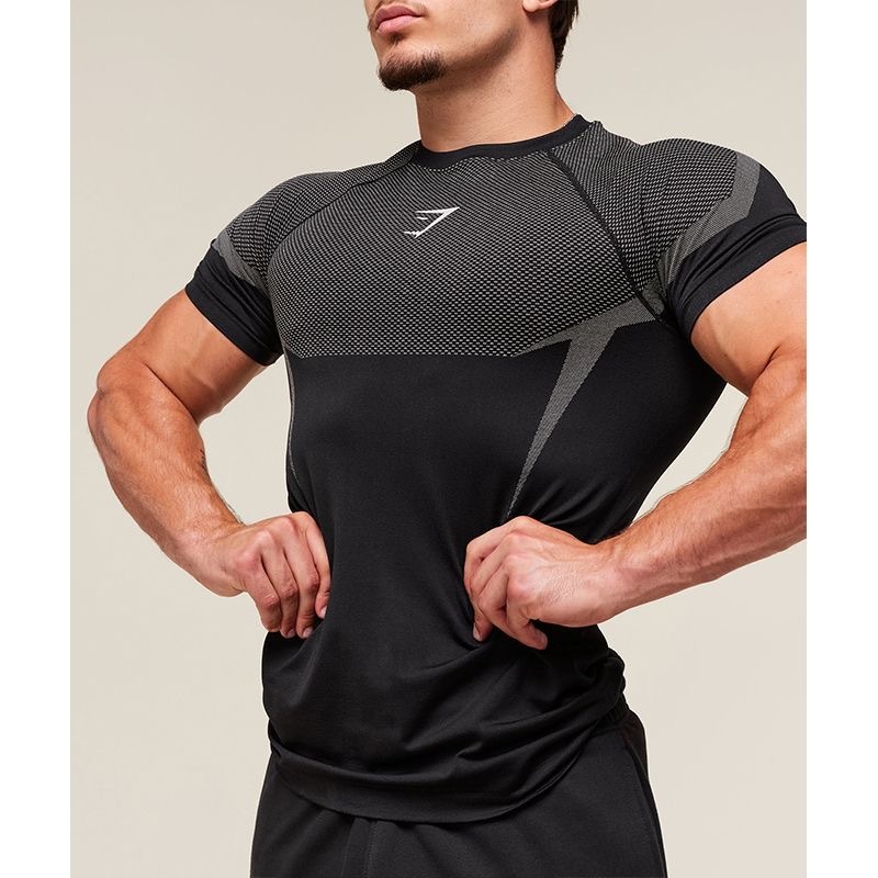 25SS New American Style GYMSHARK Men's Sports Fitness Running Plus Size ...