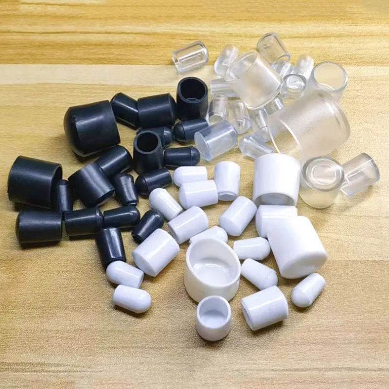 PVC Rubber End Cap Rubber Threaded Cap Screw Round End Cap Steel Pipe ...