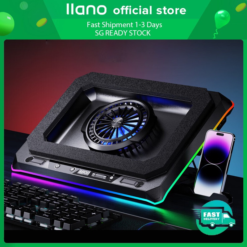 Llano V10 Laptop Cooler RGB Laptop Cooling Pad Stand with Powerful 4.72 ...