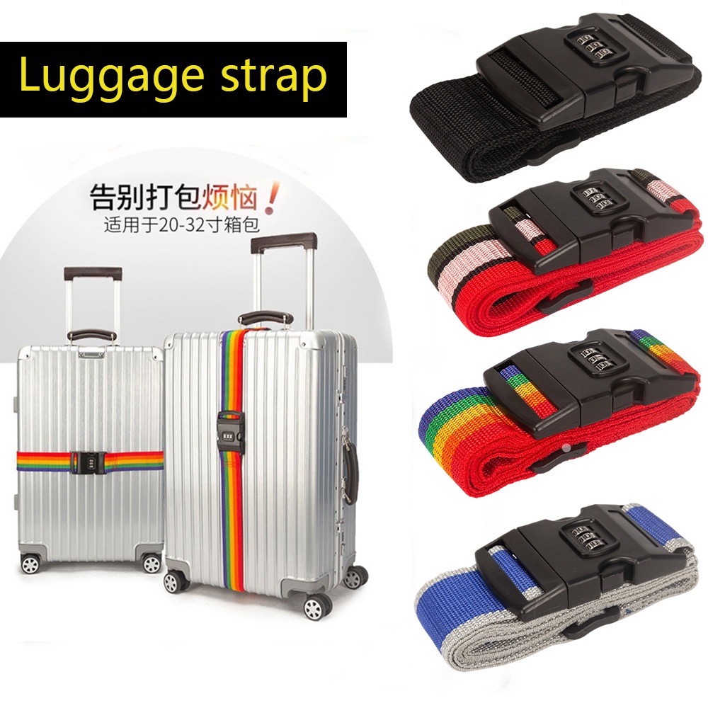 Travel Luggage Strap With Lock Thickened Wear-resistant Luggage Strap ...