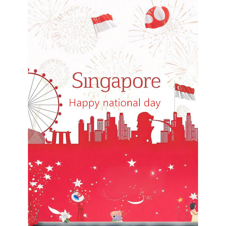 5X7FT Singapore National Day Photography Background for National Day ...