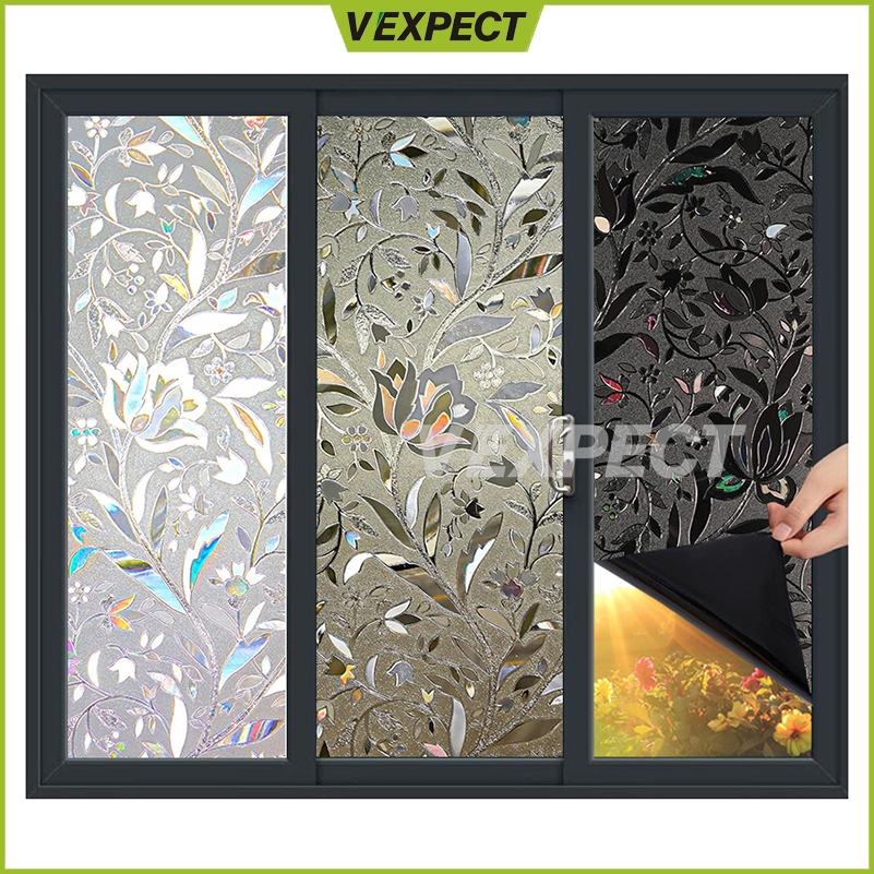 3d Window Sticker Film, Frosted Glass Sticker for Window Privacy, No ...