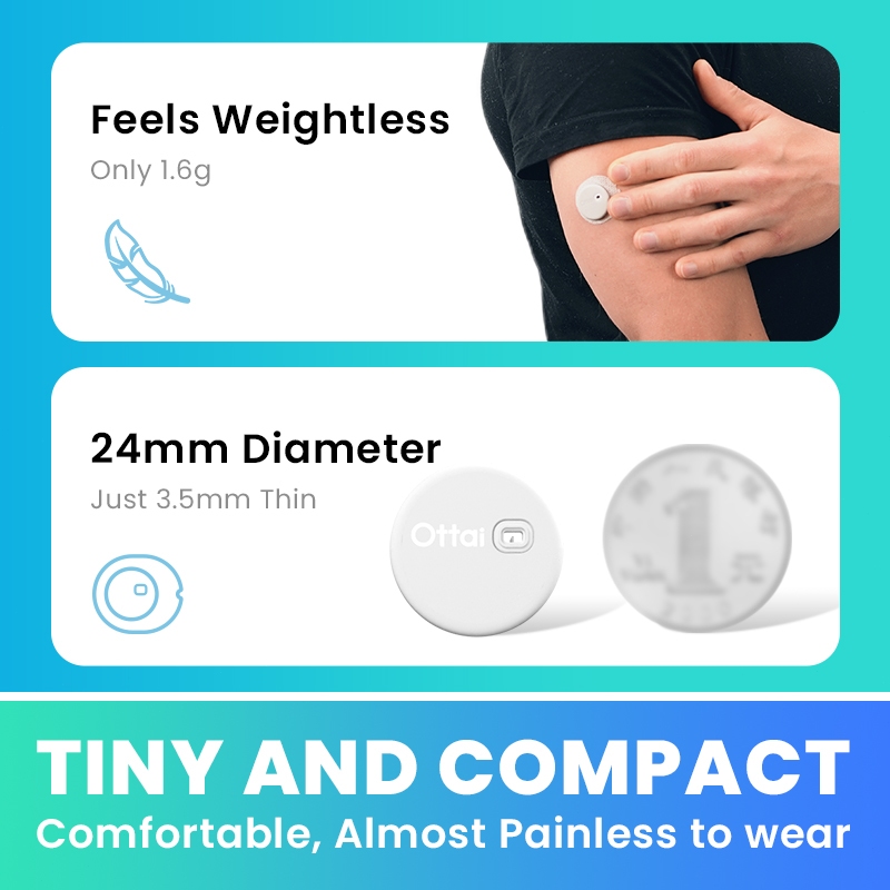 【Ready Stock】Ottai 3 Sets CGM Blood Glucose Meter 24h Real-time ...