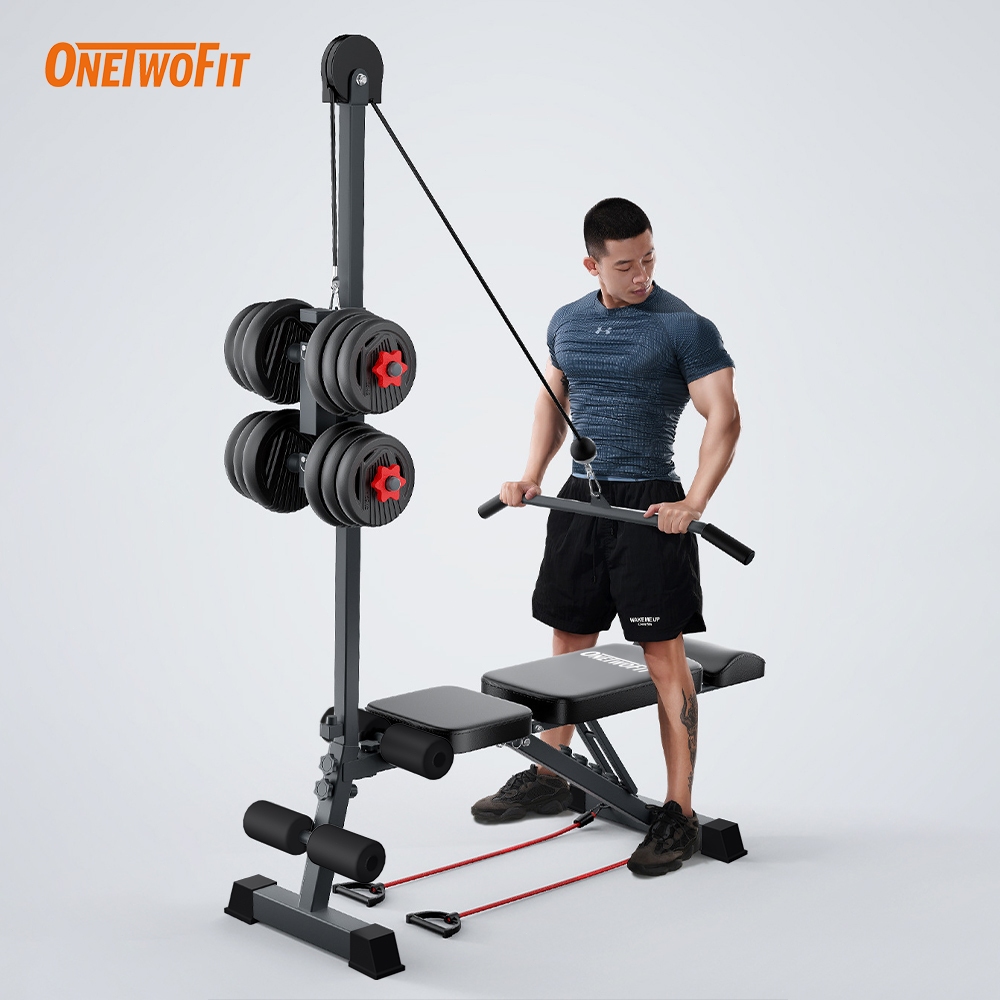 OneTwoFit high pull-down dumbbell bench sit-up bench multi-function ...