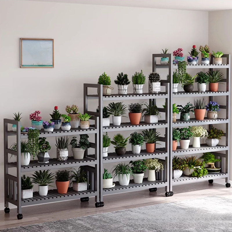 Plant Rack With Wheels Minimalist Modern Plant Stand Flower Pot Stand ...