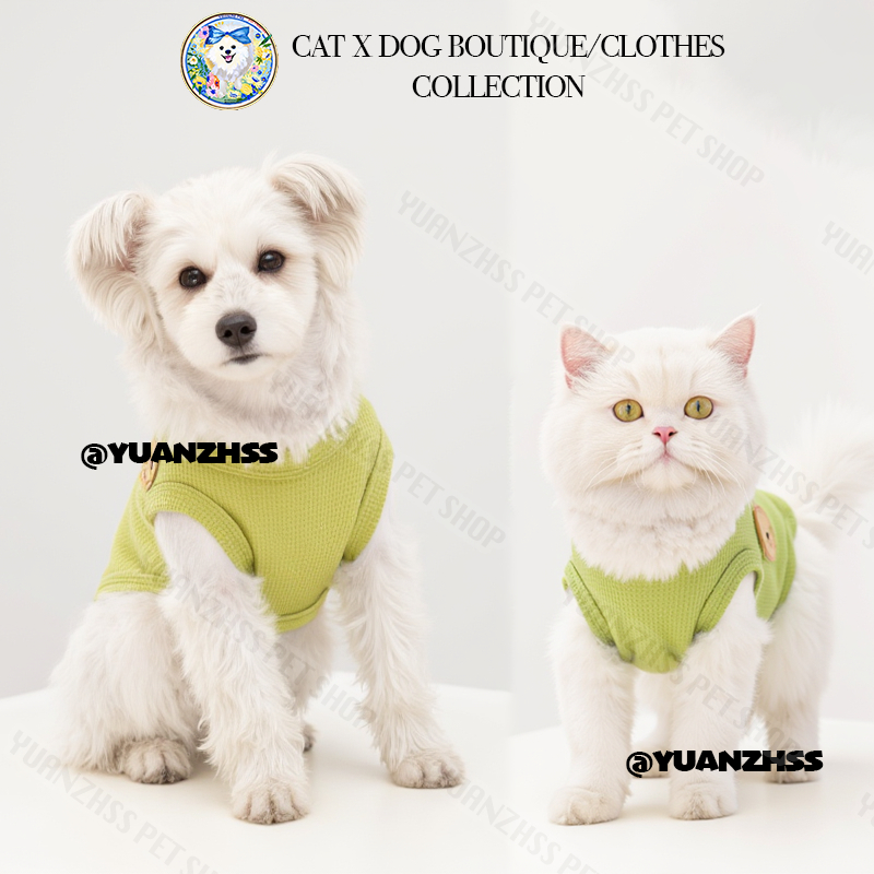 Bear Pattern Pet Vest - Comfy Dog Clothes & Cat Singlet | Adorable ...