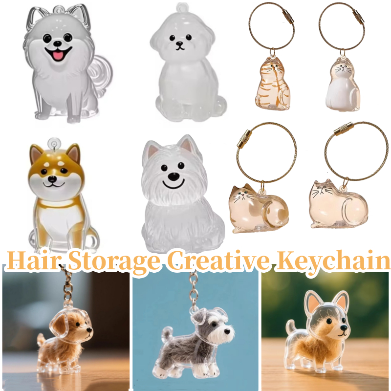 Pet Hair Storage Box Clear Puppy Hair Memorial Keepsake Capsule ...