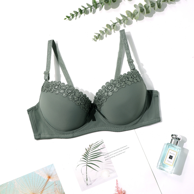 Parifairy B Cup Female Push-Up Bra for Women Lace Emboridery Bra Sexy Underwear Bling ...