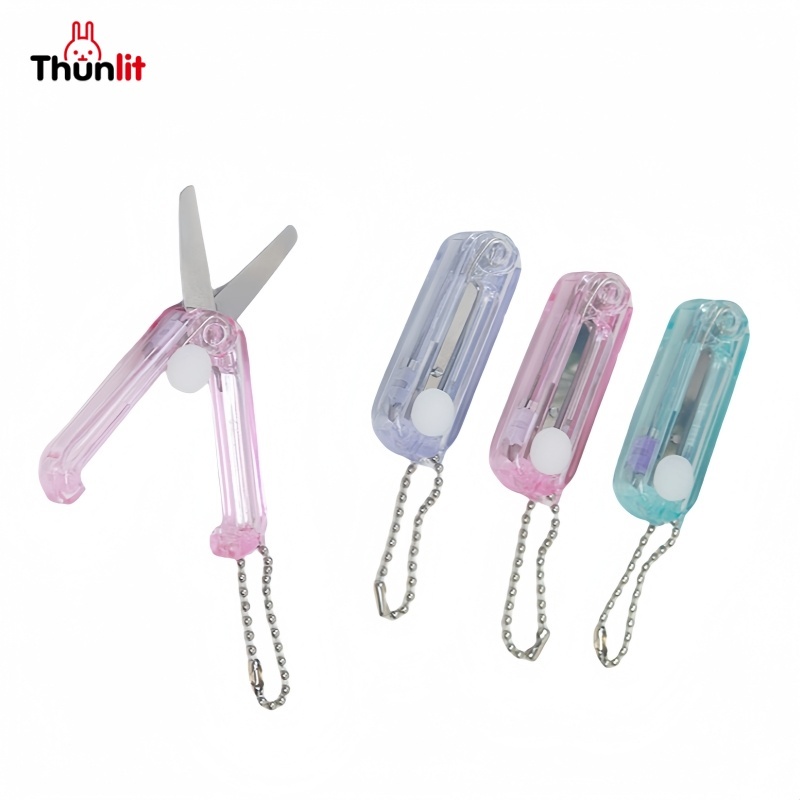 Thunlit Transparent Retractable Scissor Ins Handbook Mini Safety ...
