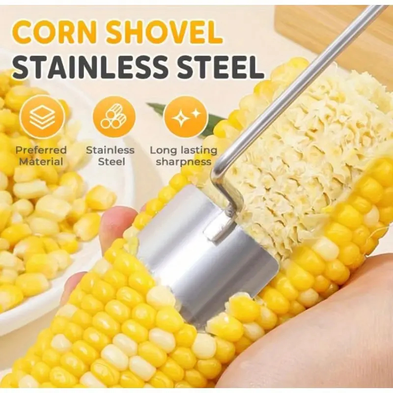 Corn Cob Stripper,2025 NEW Long Handle Stainless Steel Corn Stripping ...