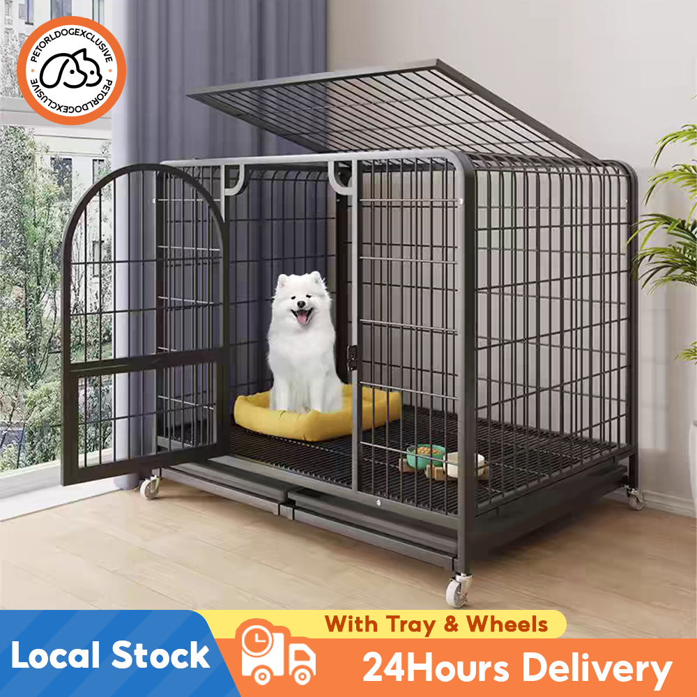 ★SG Stock★Dog Cage Rabbit Cage Dog House Anti-Rust Dog Crate Large with ...