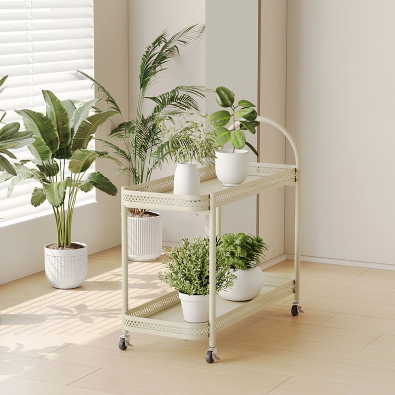 Iron Art Flower Pot Stand Simplicity Plant Rack Movable Plant Stand ...