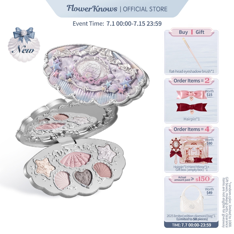 Flower Knows Shell's Jewel Collection 6-Color Makeup Palette 6.5g ...
