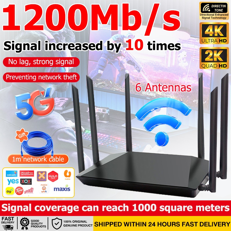 [24 hours delivery] 2.4G/4G/5G sim card wifi router 1200Mb/s sim card router 5g router mobile ...