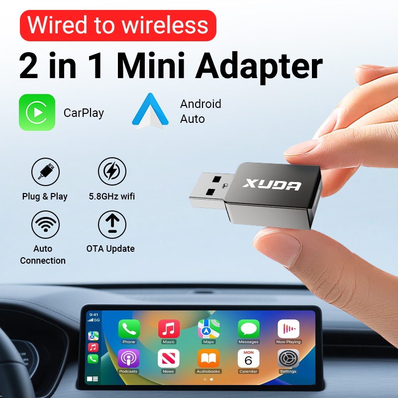 2025 New Mini Apple CarPlay Wireless Adapter Car Play Dongle Bluetooth ...