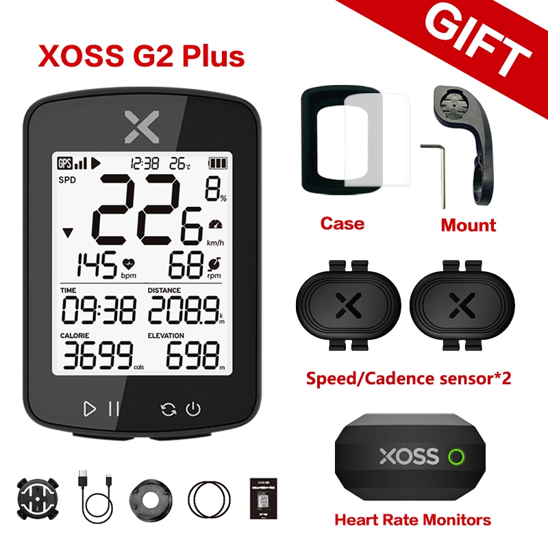 XOSS G2 G2 Plus GPS Cycling Computer Bicycle Wireless Speedometer ...