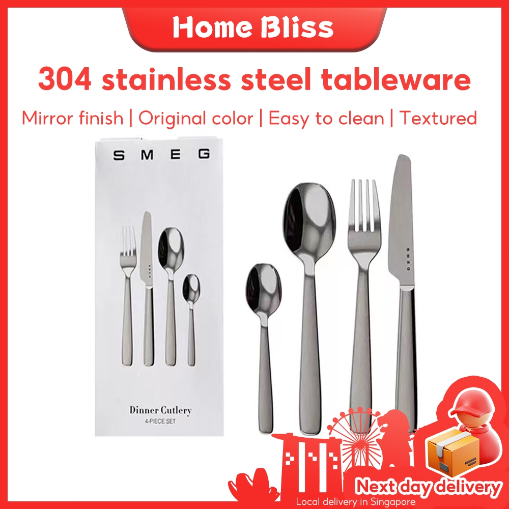 SMEG Western Cutlery Stainless Steel Cutlery Set 4-Piece Cutlery Set ...