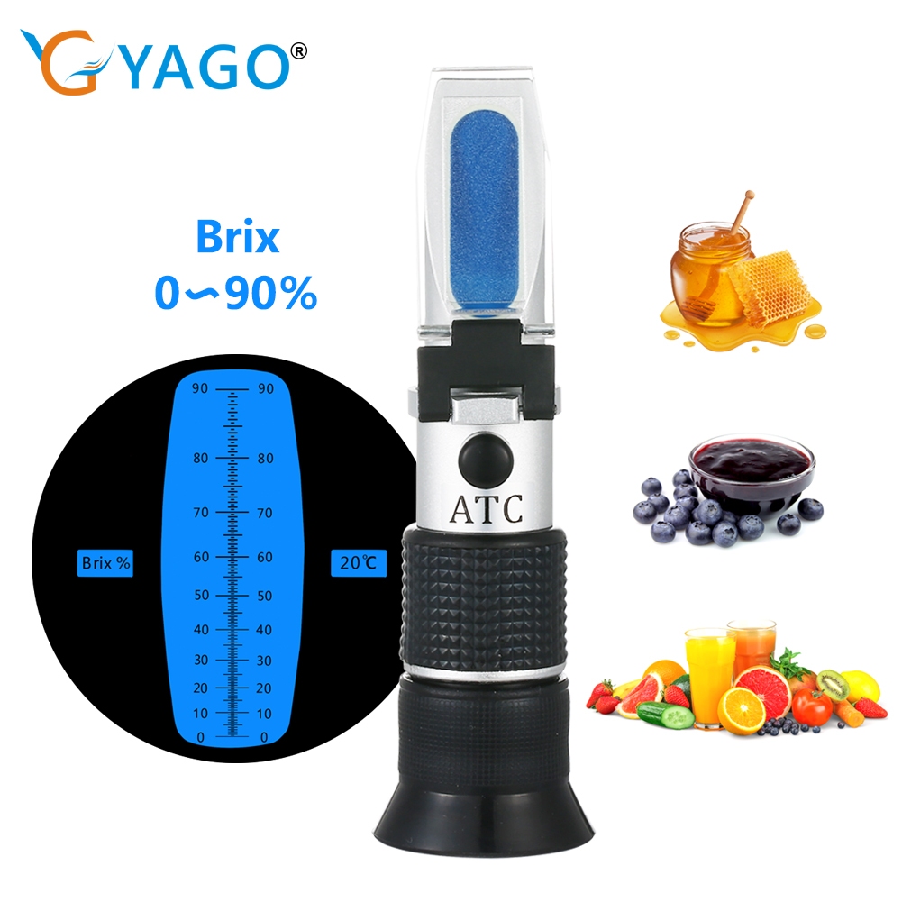YAGO Handheld refractometer honey sugar meter 0-90% optical ...