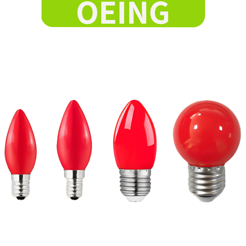 OEING Led Red Light Bulb, E12, E14, E27 Screw Socket, Lantern Light ...
