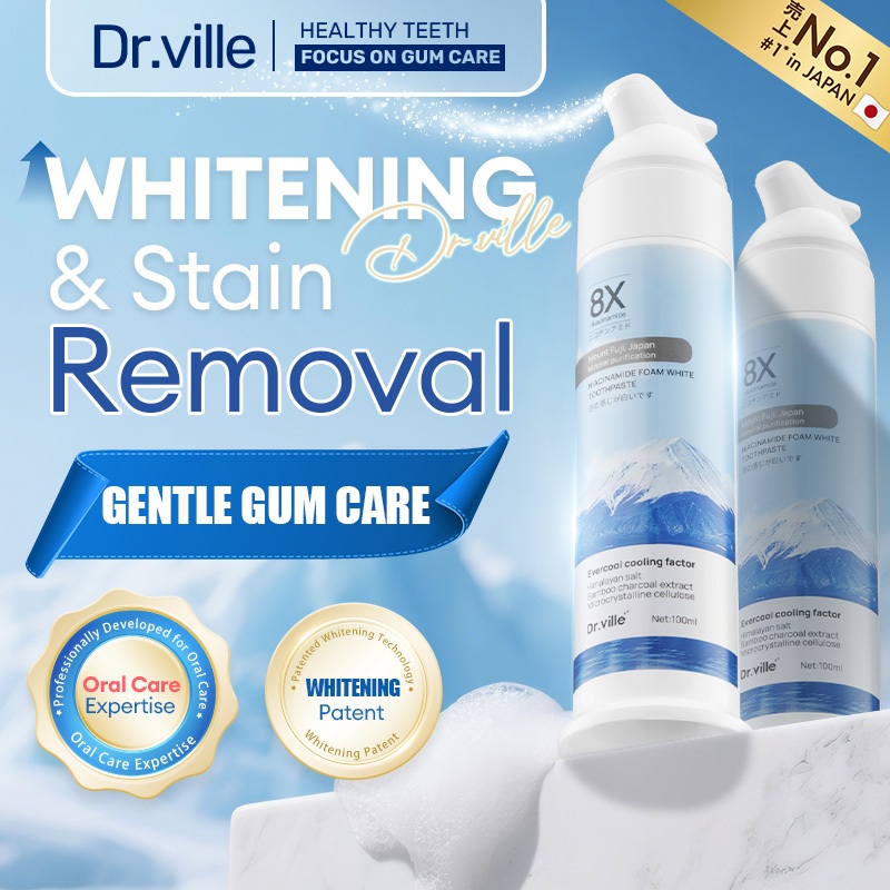 Dr.ville Teeth Whitening Toothpaste 8X Niacinamide Whitening Toothpaste ...