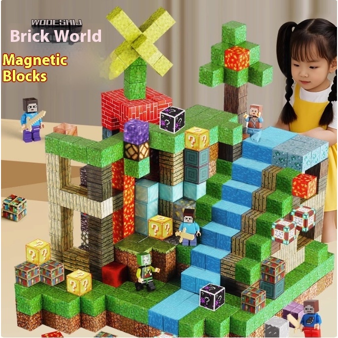 Minecraft Magnetic World Cube Children's Benefit Game Mini Magnetic ...