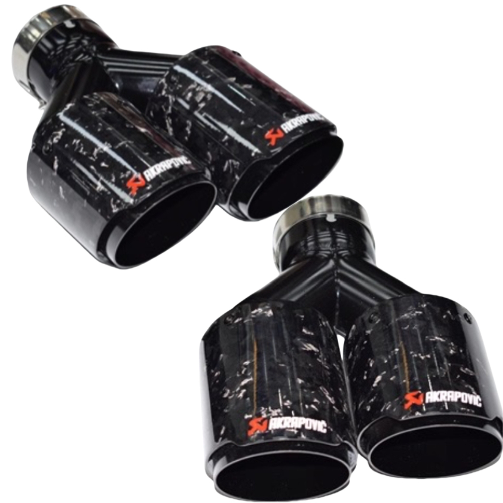 2PCS Akrapovic twin Tip Exhaust Twin Tip Muffler Tip Tail Pipe ...