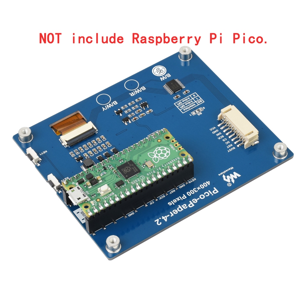 4.2inch E-Paper E-ink Screen Display HAT for RasPi Raspberry Pi PICO 2 W H PICO2 RP2040 RP2350 ...