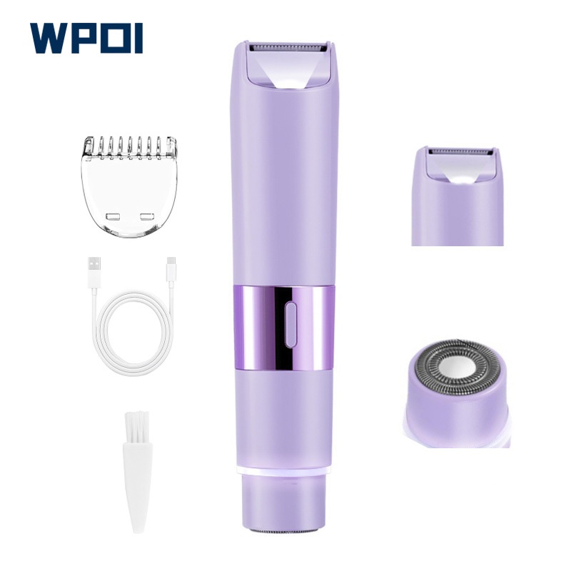WPOI Electric Women's Hair Trimmer Dual Headed 2-in-1 Gentle Efficient ...