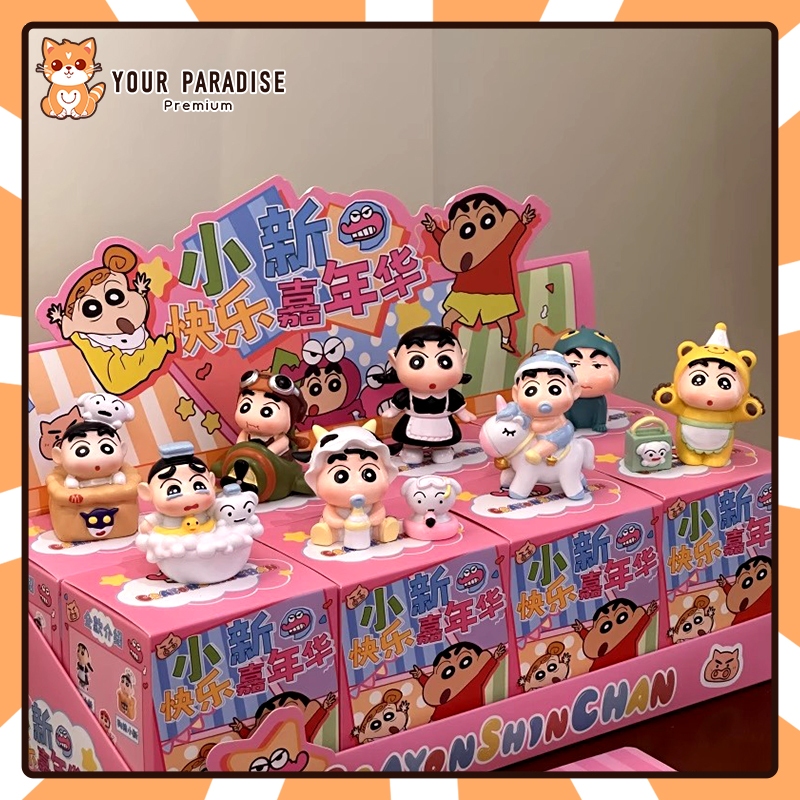 Anime figure crayon shin chan blind box toy carnival desk decoration ...