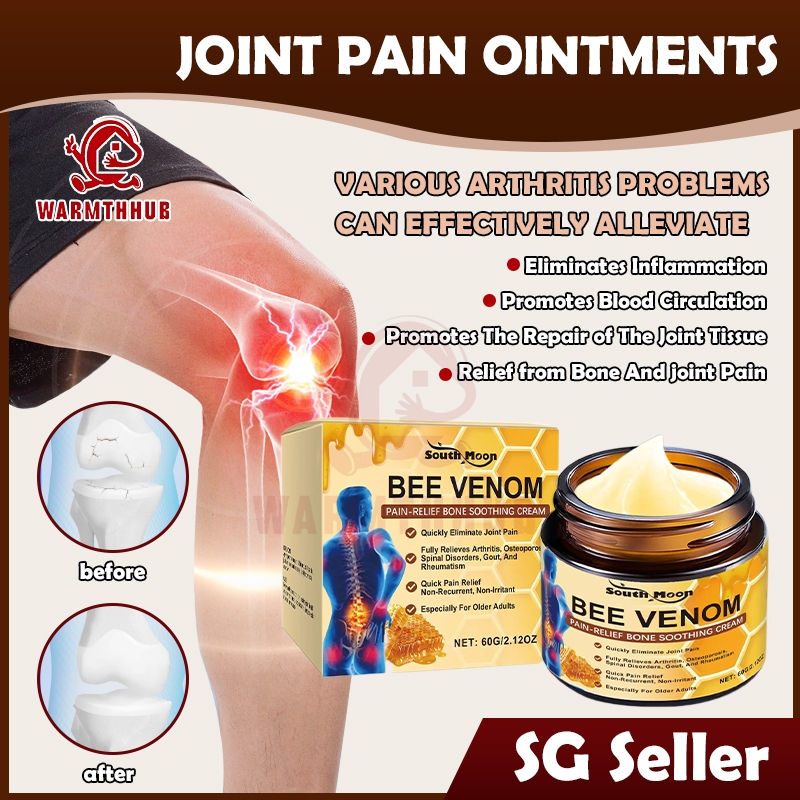 Bee Venom Joint Relief Cream 60g Knee Pain Relief Reduces Joint Pain ...