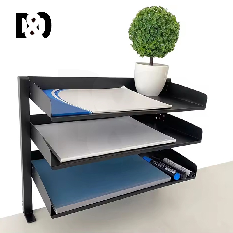 Desktop Storage Clamp-on Metal Organiser Shelf Table Add-on Storage ...