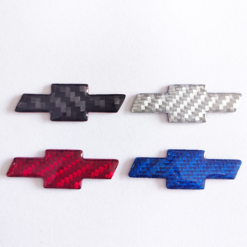 1 x CARBON FIBER Chevrolet Steering Wheel Logo Decorative Emblem Badge ...