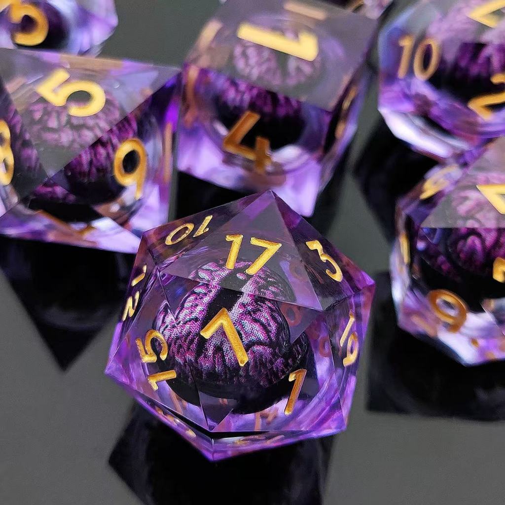 Liquid Core DND Dice,Movable Dragon Eye Dice Set DND for Dungeons and ...