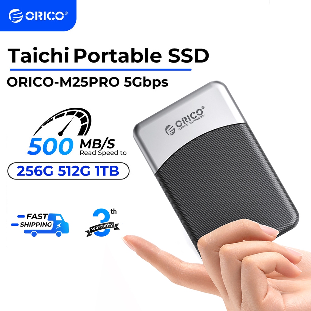 ORICO Taichi 512GB 1TB External SSD USB3.2 460MB/s Type C Portable SSD for iPhone 17 Laptop ...