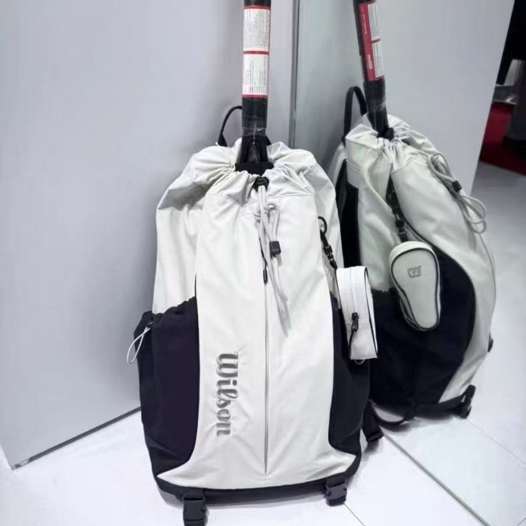 Wilson 2025 New Tennis Racket Bag Large Capacity Drawstring Leisure ...
