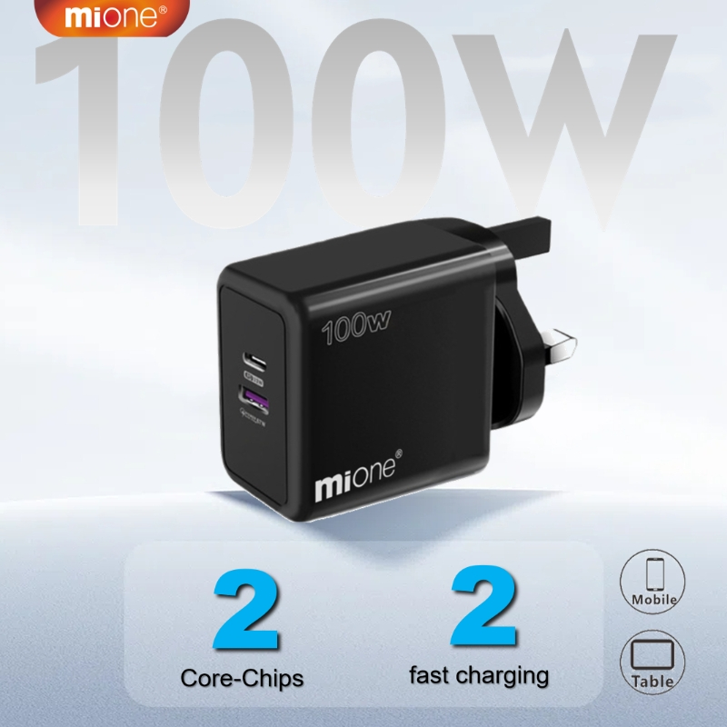 Mione 100W Travel Charger USB Type C Adapter Fast Charging For iPhone ...