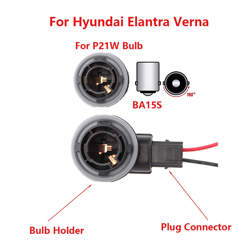 Hyundai Elantra Verna BA15S P21W Bulb Holder Adapter Car Lights Socket ...