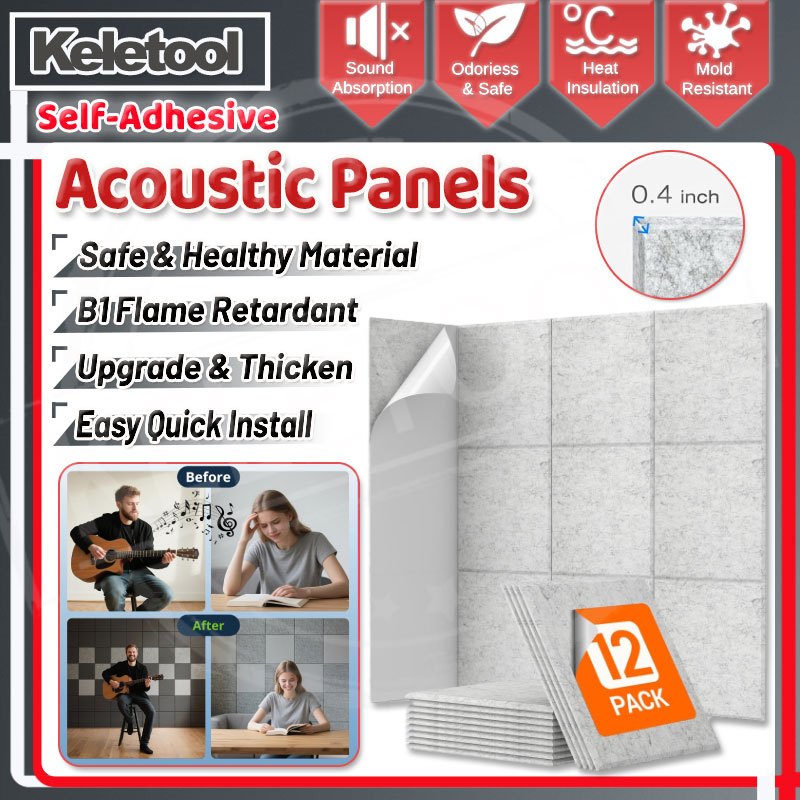 Acoustic Panels Self-Adhesive Soundproof Wall Panels High-Density ...