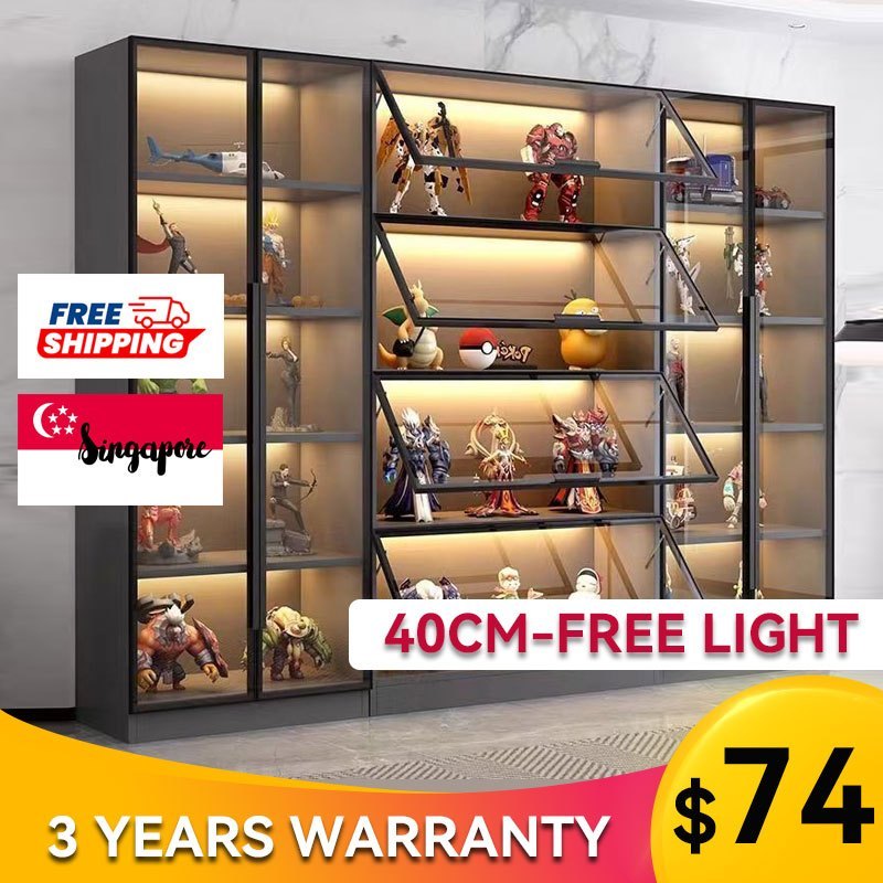 SG Stock Display Cabinet Glass Door Combination Locker Living Room ...