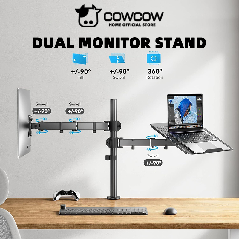 Monitor Stand Monitor Arm With Laptop Holder Dual Monitor Stand ...
