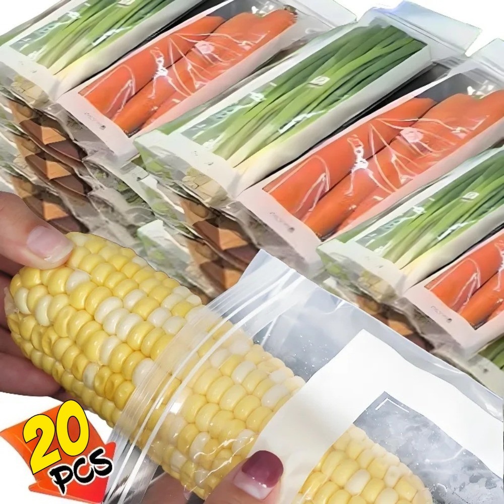 30Pc Transparent Vegetable Fruit Fresh-Keeping Bags Reusable Food-grade ...